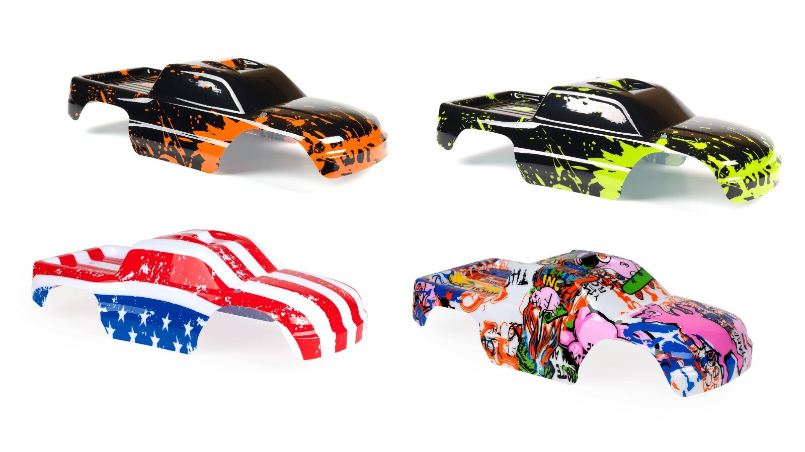 4pk Combo Bodies for Traxxas Stampede Body 1/10 Truck Car Shell TRA3617 ...