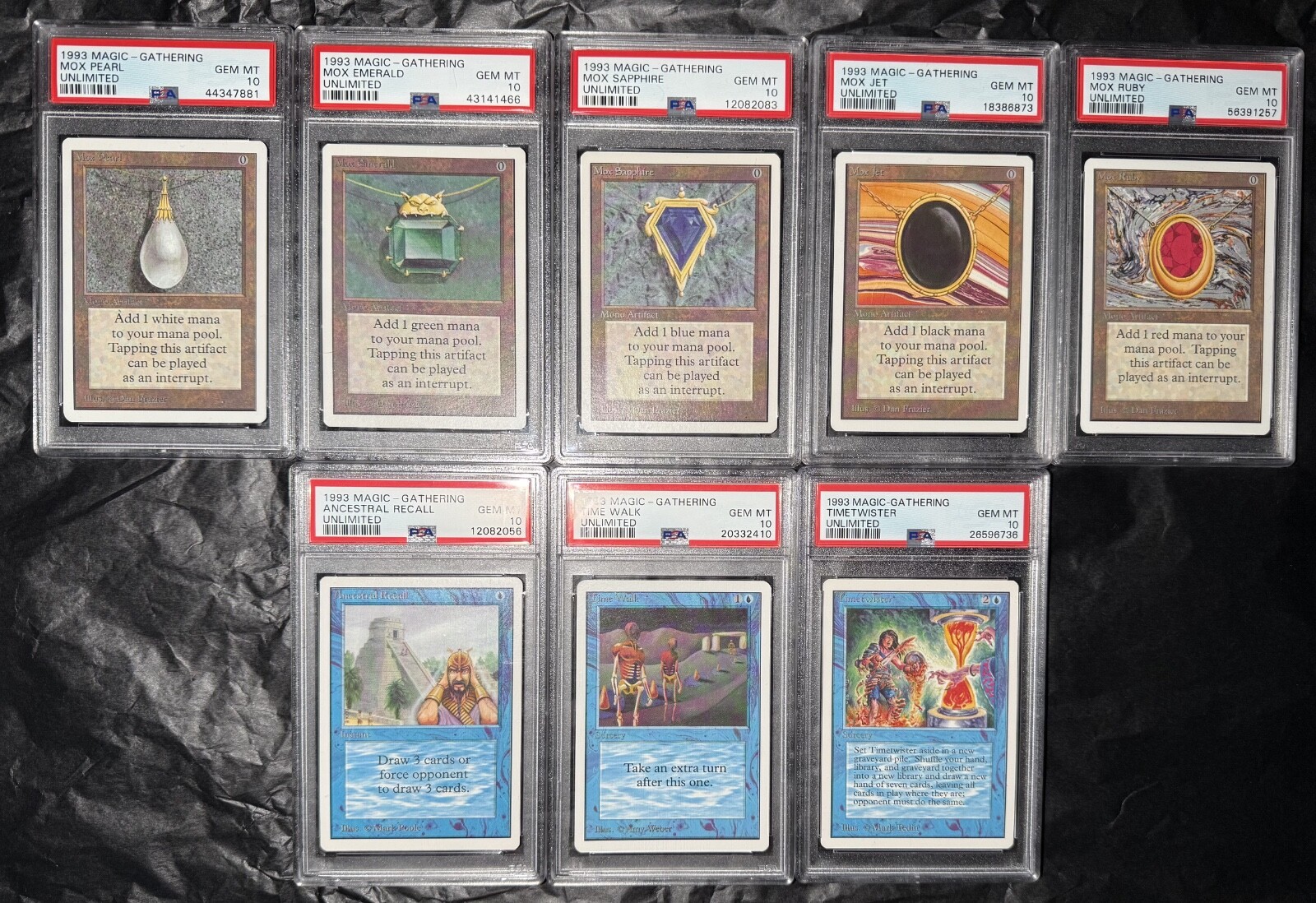 Mox Jet Sapphire Ruby Emerald timetwister Time walk Unlimited PSA 10 ...