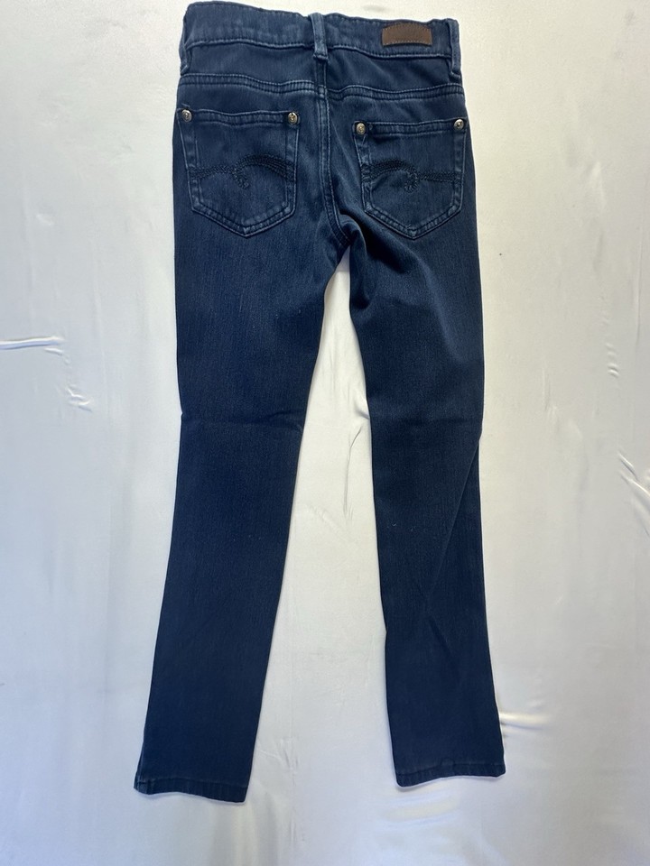 JUSTICE girls simply low super skinny blue jeans size 8reg | eBay