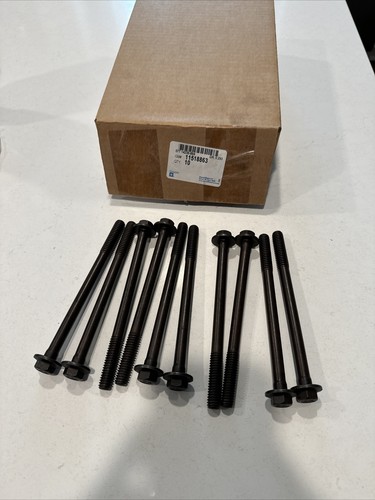10 New GM 11518863/19352499 Cylinder Head Bolts 10-15 Camaro 09-21 ...