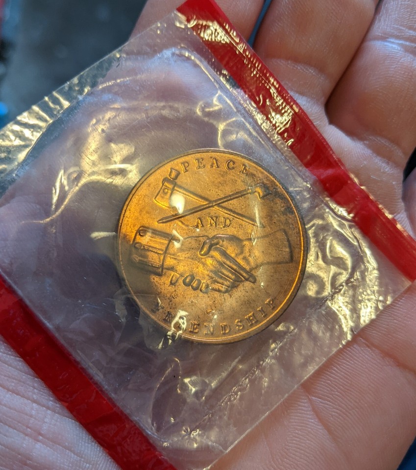 Commemorative 1789 George Washington Peace and Friendship Coin Medal ...