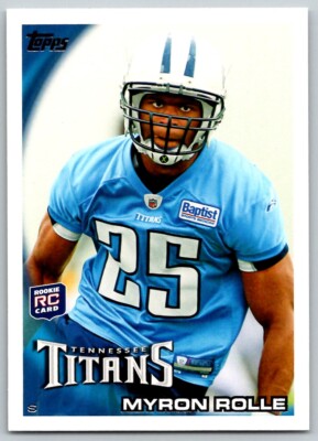 2010 TOPPS MYRON ROLLE RC TENNESSEE TITANS #197 | eBay