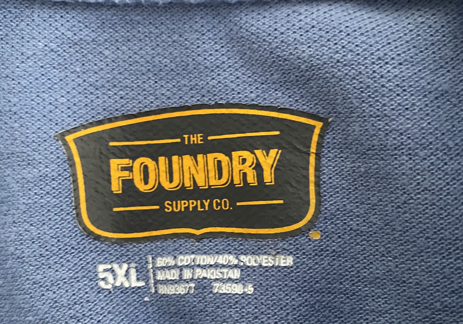 SALE! The Foundry Men's Golf Polo Shirt Blue Collared Stretch Size 5XLG ...