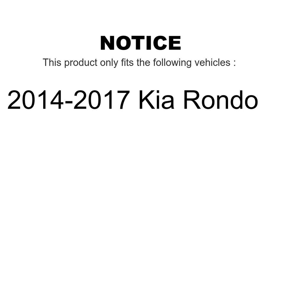 Front Disc Rotors & Semi-Metallic Brake Pads Kit For 2014-2016 Kia ...