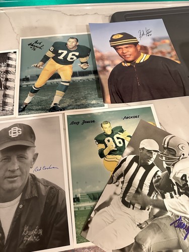 Lot of (9) Lombardi Era Green Bay Packers signed photos - Bob Jeter ...