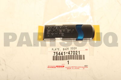7544147021 Genuine Toyota PLATE, BACK DOOR NAME 75441-47021 | eBay