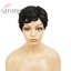 Synthetic Nuna wig Capless Short Curly Dark brown Natural Wigs for ...