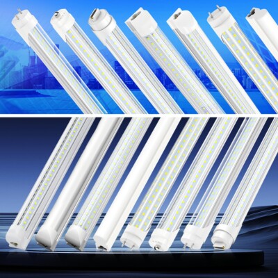 2FT 4FT 8FT LED Shop Light Fixtures Garage T8 LED Tube Light Bulbs R17D ...