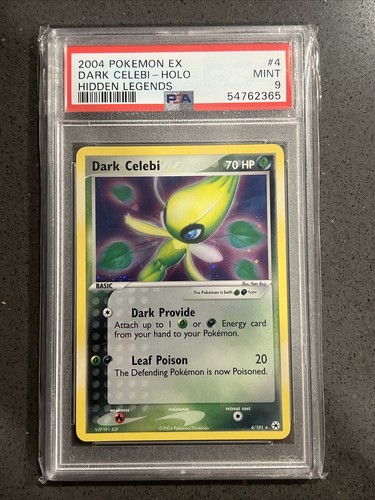 Dark Celebi - 4/101 - PSA 9 - Reverse Holo - Hidden Legends - Pokemon ...