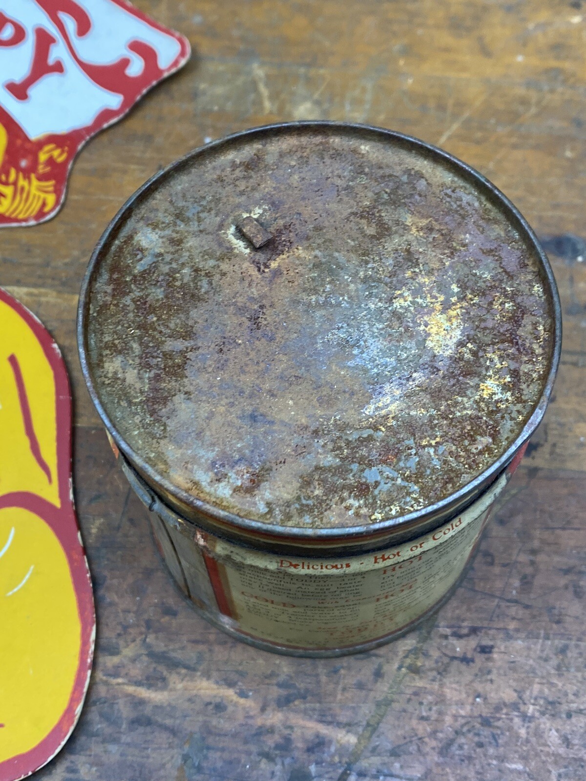 RARE C.1930 TODDY Display w/ 1/2 Lb Can Countertop Display, Chololate ...