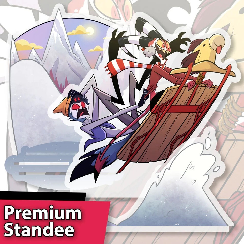 Helluva Boss Stolas + Blitz Sledding Adventure Acrylic Standee Stand ...