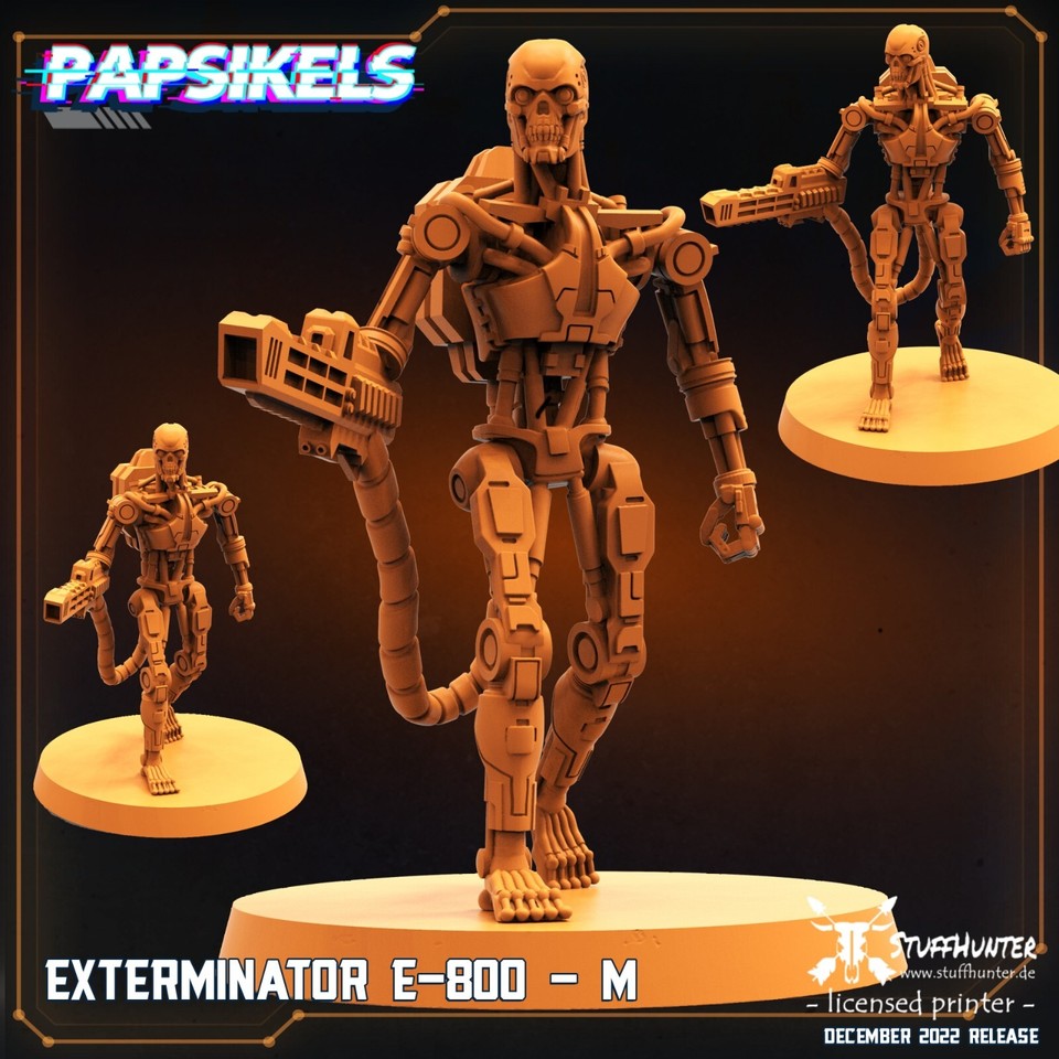 Exterminator E-800 - Papsikels - Sci-Fi Wargaming Terminator 32mm ...