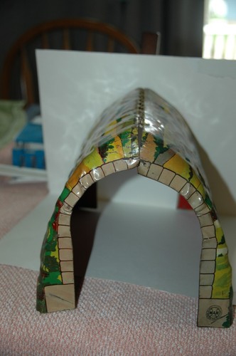 Vintage Marx #390 Tin Litho Train Tunnel with Farm Scene, O Gauge ...