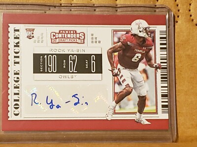 Rock Ya-Sin 2019 Contenders Draft College Ticket Auto Indianapolis ...
