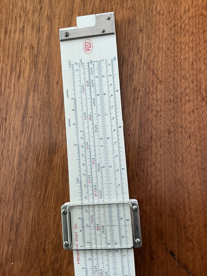 Post Slide Rule Versatrig 1450 Hemmi, Original Leather Case VTG | eBay