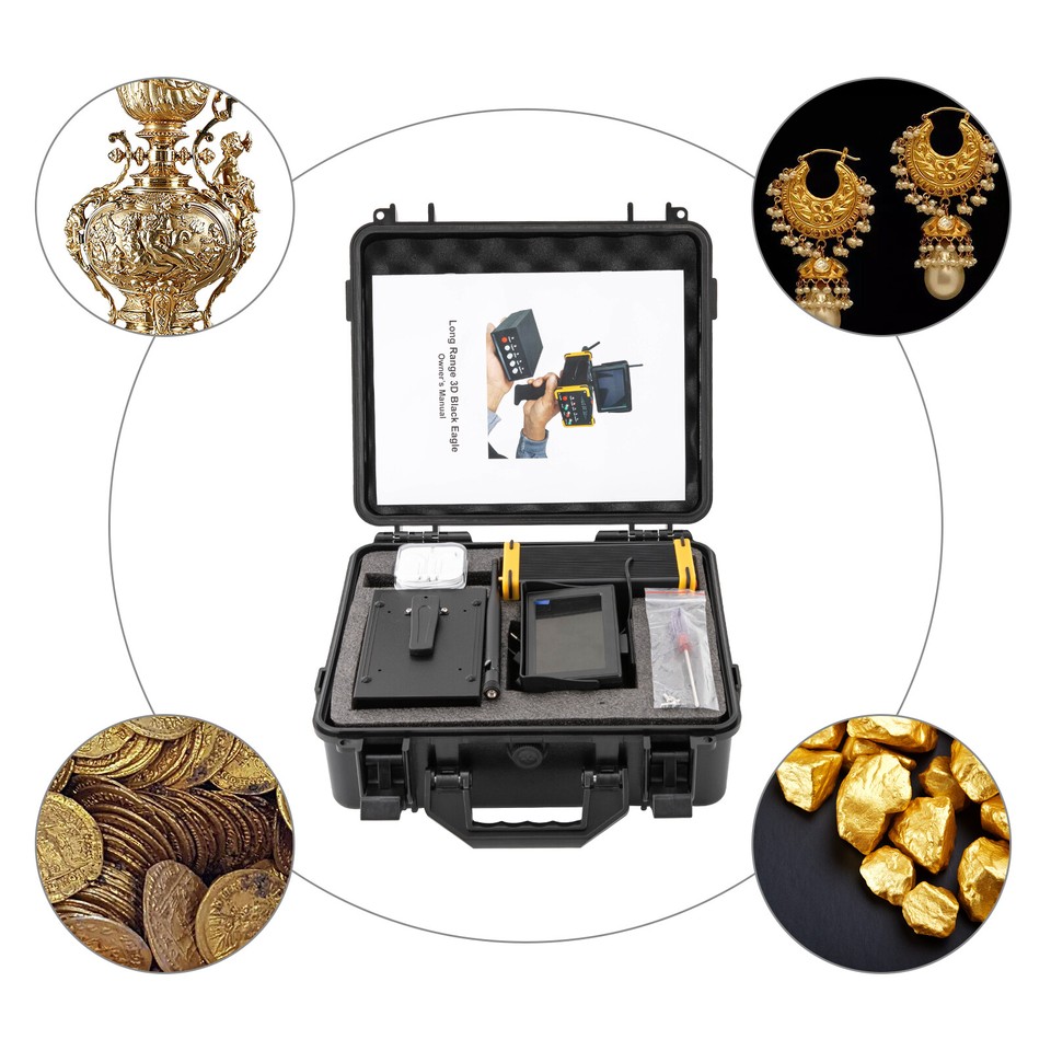 Long Range 3D Gold Silver Gem Diamond Metal Detector for Treasure ...