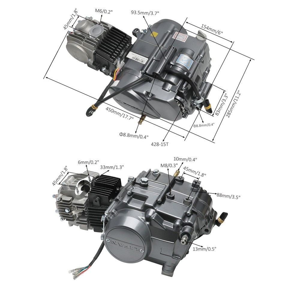 Lifan 125cc 140cc 150cc Engine Motor Kick Start Semi Auto For CT70 CT90 ...