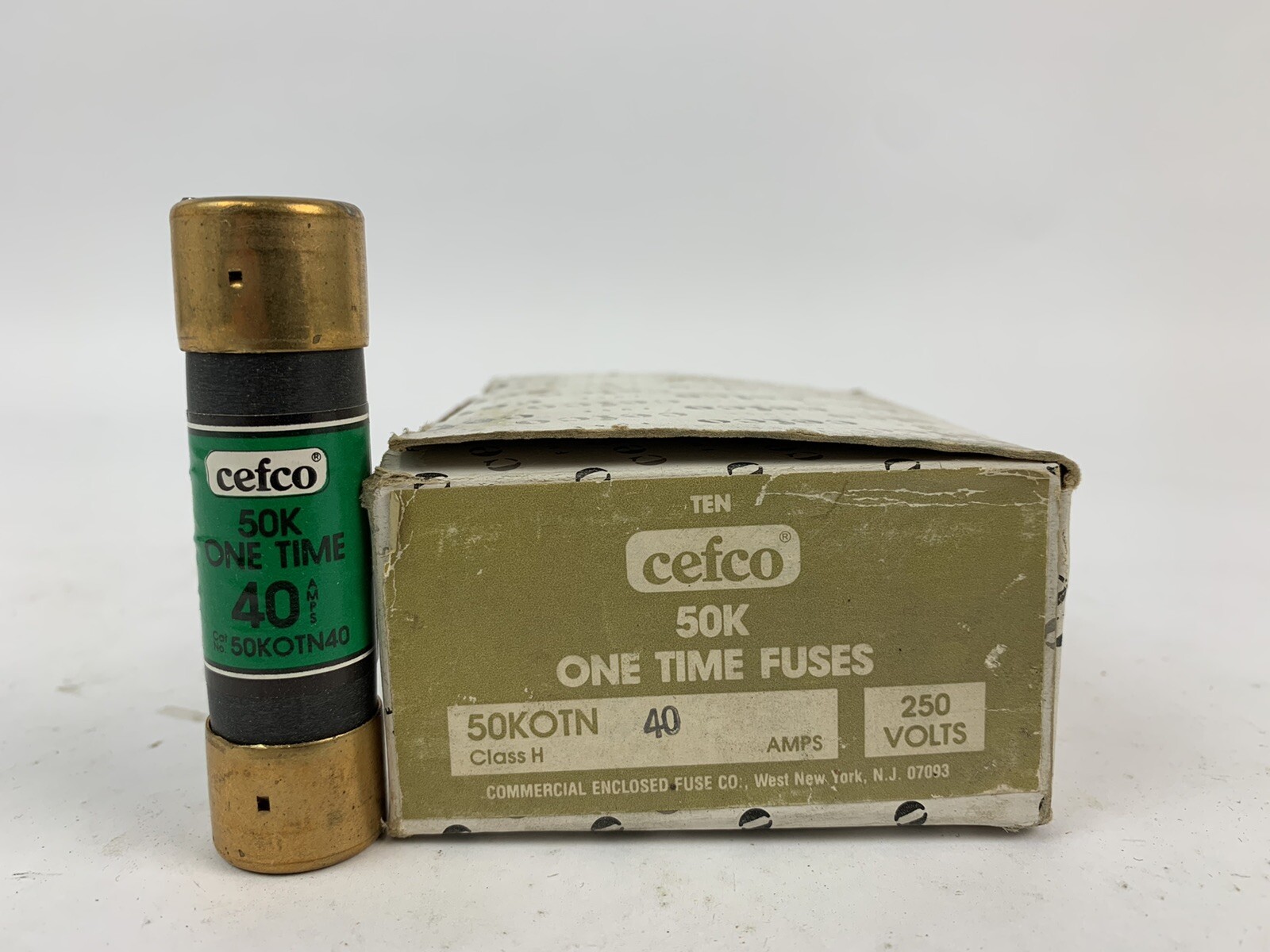 Cefco One-Time 50KOTN40 40A 250V Fuse "Lot of 10" | eBay