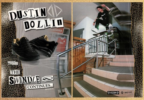 Vans Dustin Dollin The Swindle Skateboard -2 Page Vintage Print Ad ...