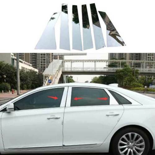 Chrome Steel Exterior Window Bc-Pillar Decoration 6PC For Cadillac XTS ...