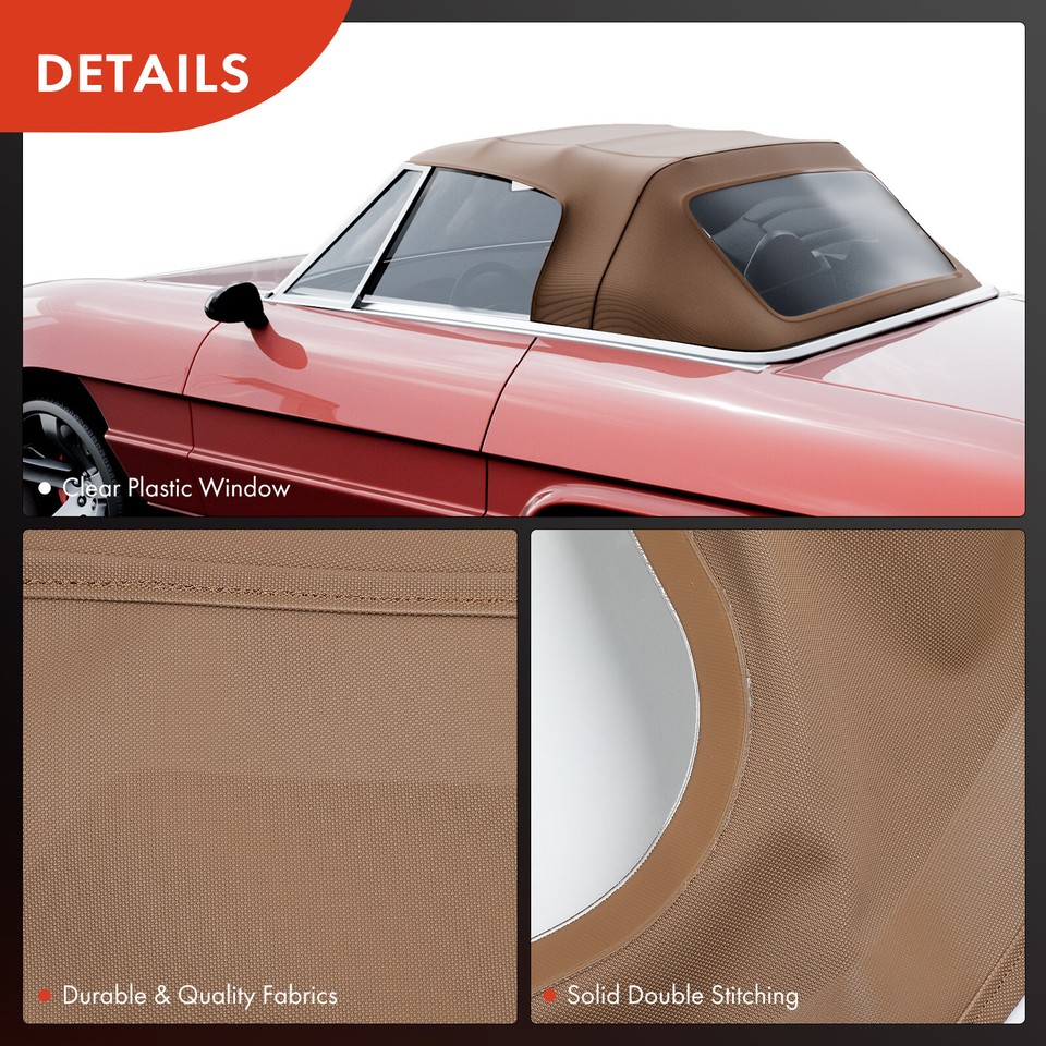 Tan Convertible Soft Top for Alfa Romeo Spider 71-94 GT Veloce w ...