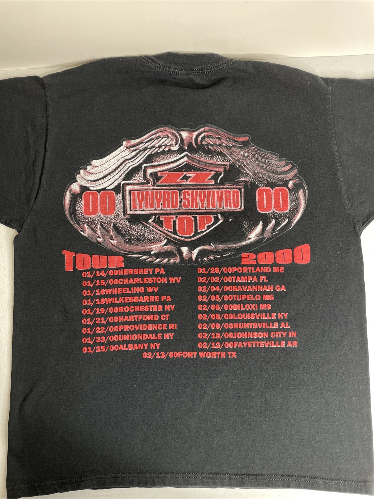 Lynyrd Skynyrd / ZZ Top 2000 Tour T Shirt Mens XL Black Vtg | eBay