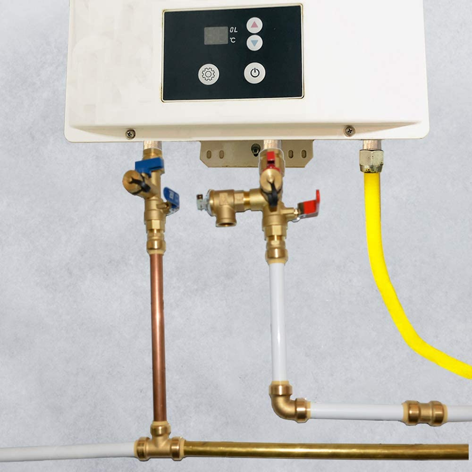 Tankless Water Heater Isolation Valves Tankless Water Heater Flush Kit ...
