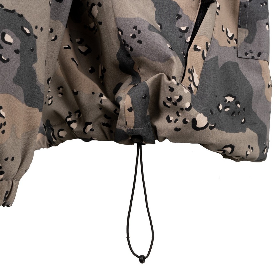 Military Style Summer Anorak - Blue Chocolate Chip Camo- 100% Cotton ...