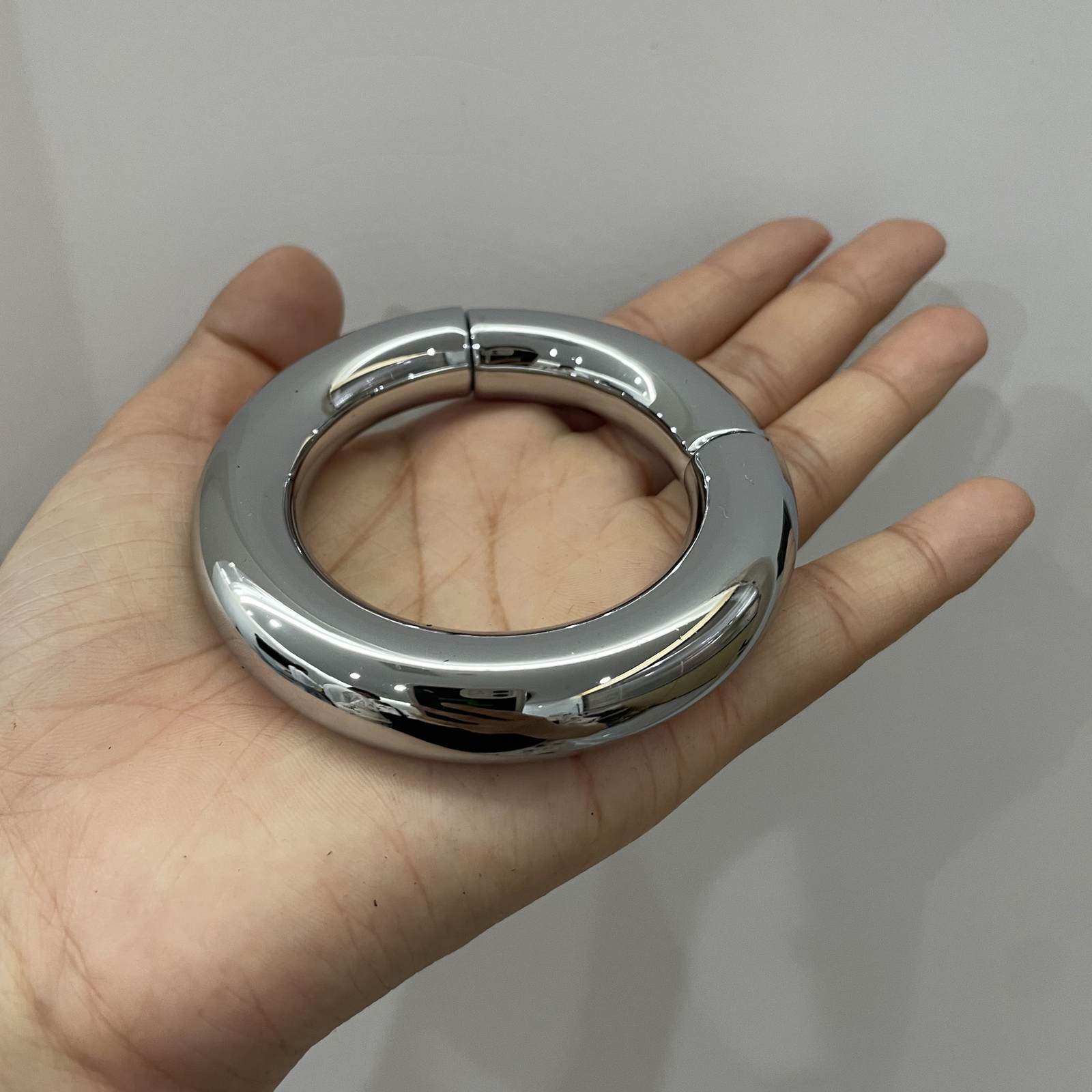 Magnetic Stainless Steel Penis Ring Scrotum Pendant Ball Stretcher Ring ...