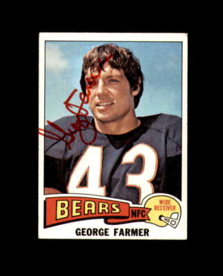 George Farmer Signed 1975 Topps Chicago Bears Autograph | eBay