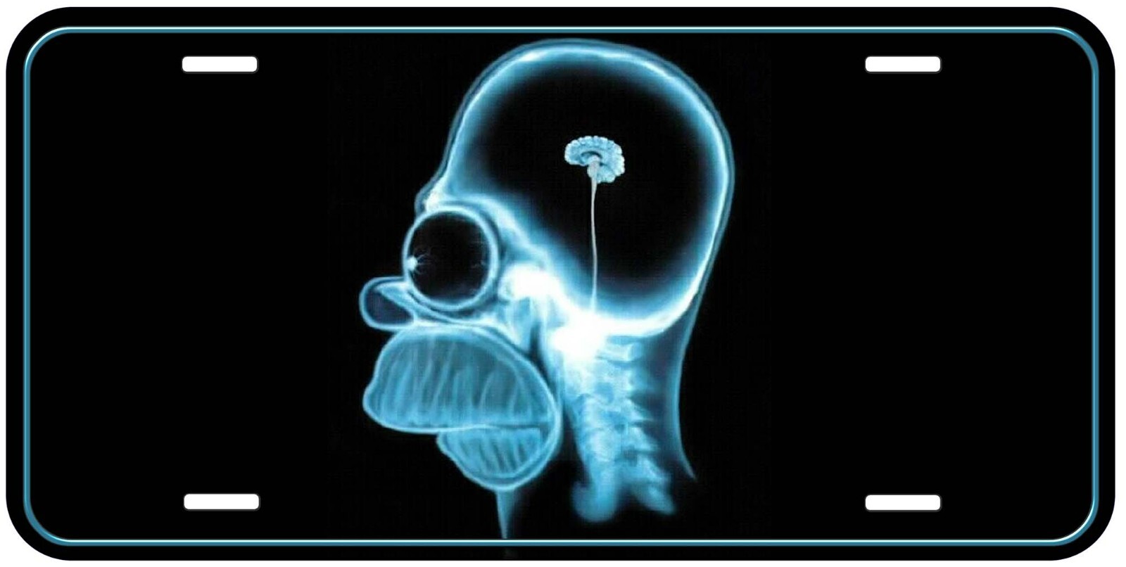 Homer Brain Aluminum Car License Plate 6x12 | eBay