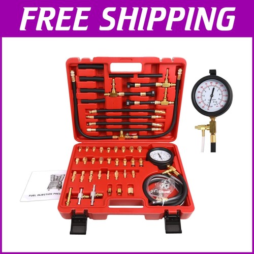 Complete Fuel Injection Pressure Tester Kit with Double Scale Gauge ...