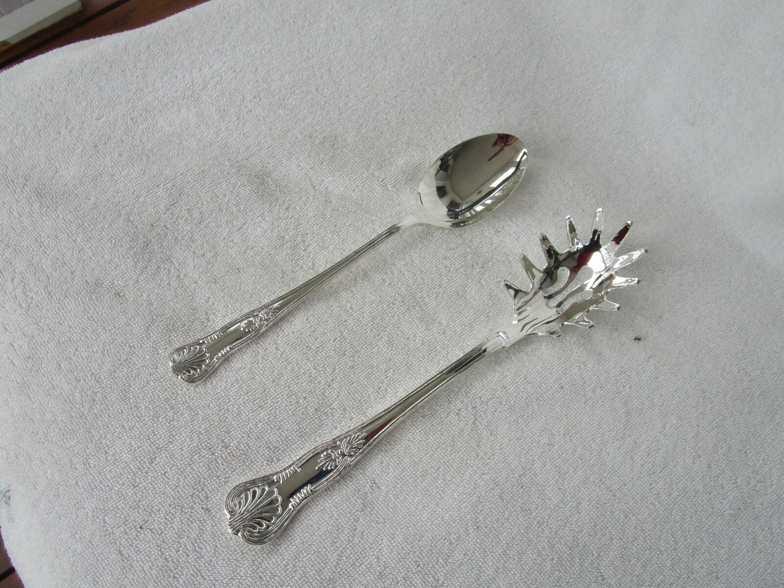 2 Pc Set Silverplate Pasta Serving Utensils~~ DAVCO SILVER LTD ~~~NICE ...