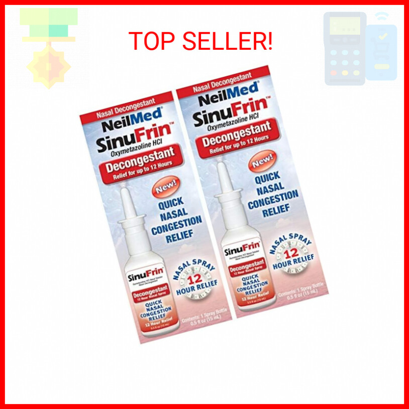 NeilMed Sinufrin Decongestant Relief Spray, (Packaging May Vary), 0.5 ...