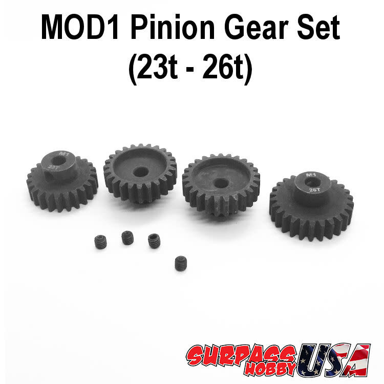MOD12326 MOD1 Pinion Gear Set 23T-26T Hard Coated Alloy Steel (4) | eBay