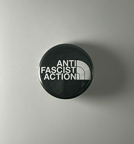 Anti-Fascist Action North Face 1.25" Button A002B125 Pin Badge | eBay