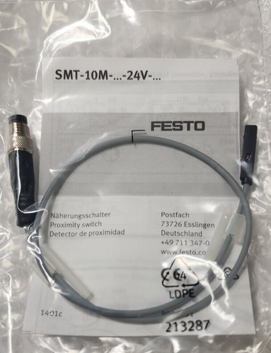 Festo 551375 SMT-10M-PS-24V-E-0,3-L-M8D SMT10MPS24VE03LM8D Proximity ...