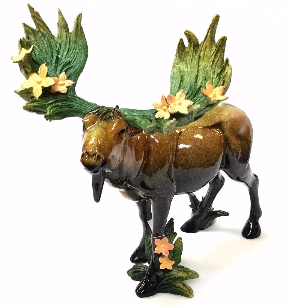 Green Tree Moose Figurine Sculpture 12" Retired NIB | eBay