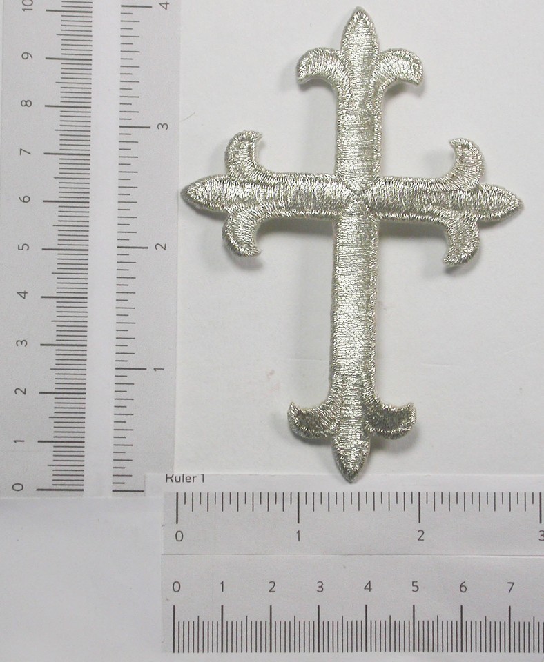Latin Cross Patch 4" Iron On Patch Applique x 2 7/8" 102mm x 73mm ...