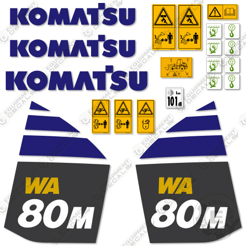 Fits Komatsu WA80M-7 Decal Kit Wheel Loader Decals - 3M Vinyl! | eBay