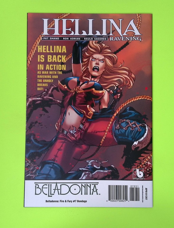 Belladonna Fire and Fury #7c Boundless Comics Variant Higher Grade RY25 ...