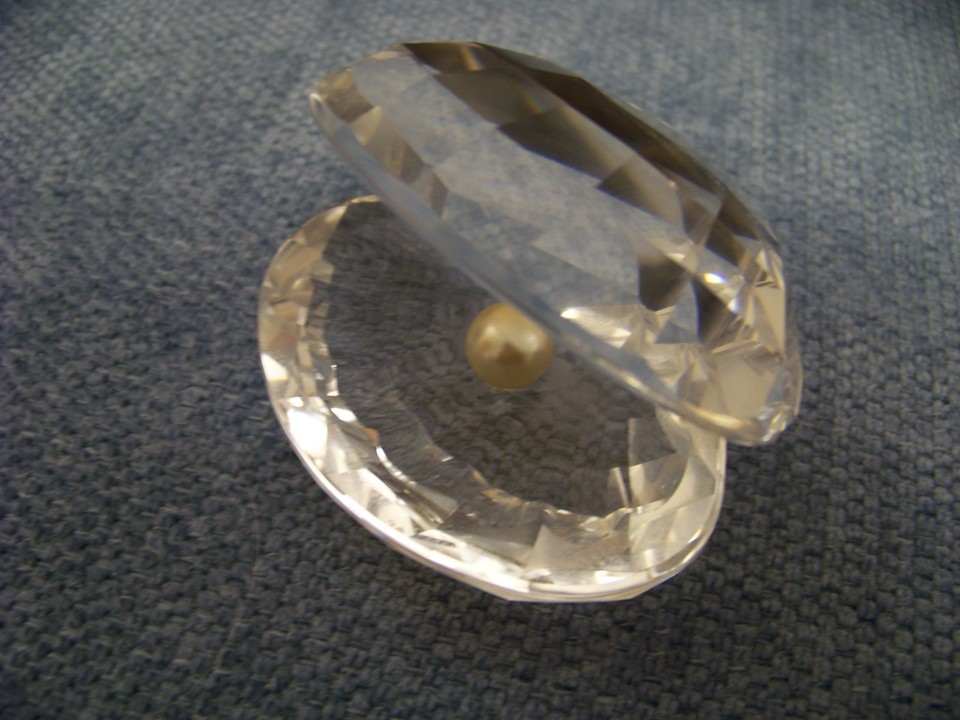 Swarovski Crystal oyster shell with pearl | eBay UK