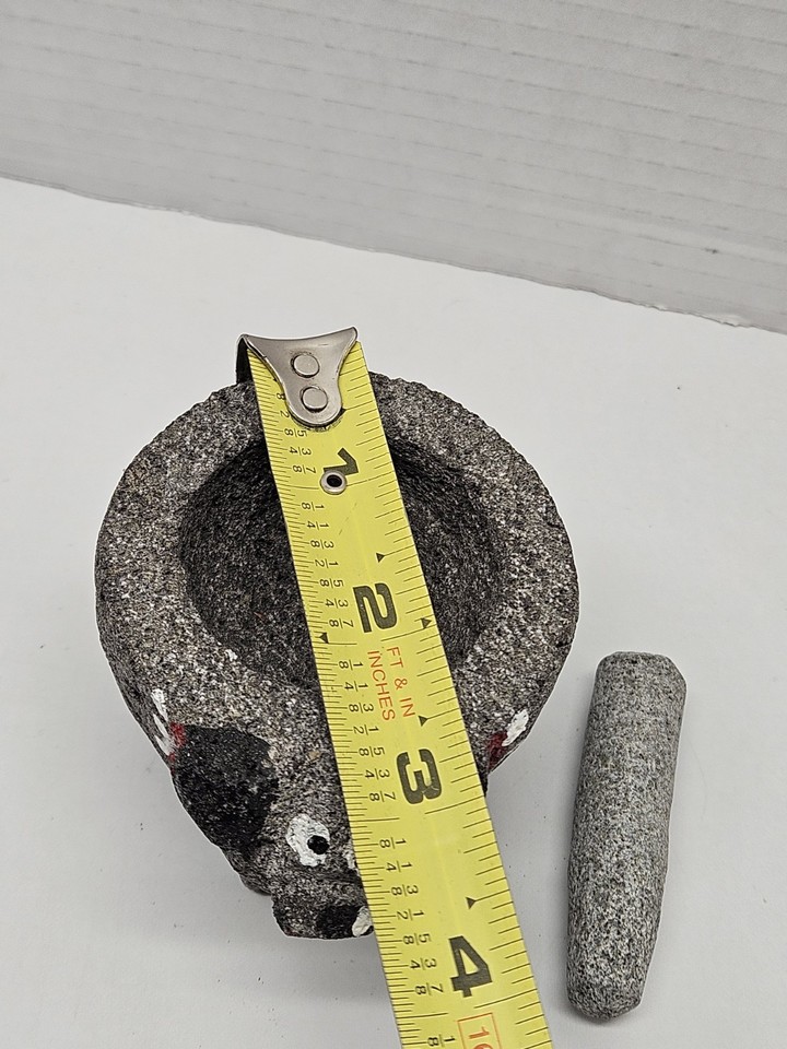 Mini Traditional Mexican Pig Shaped Molcajete Made From Volcanic Rock ...