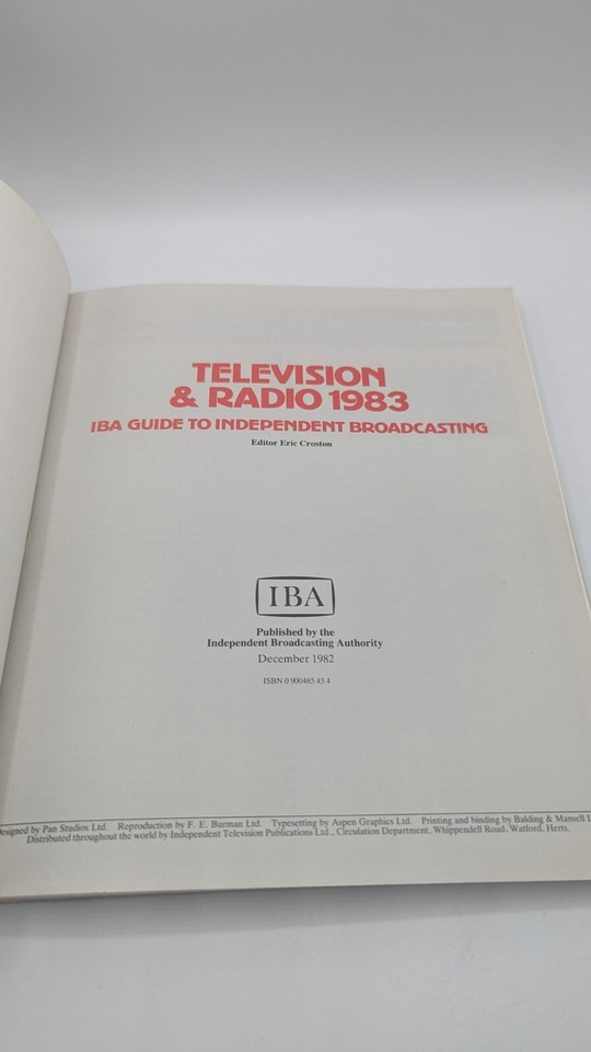 IBA Television & Radio 1983 Guide to Independent Broadcasting Yearbook ...