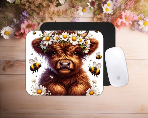 Highland Cow themed PC/laptop Mouse Pad, CHOICE, FREE shipping, gifts ...
