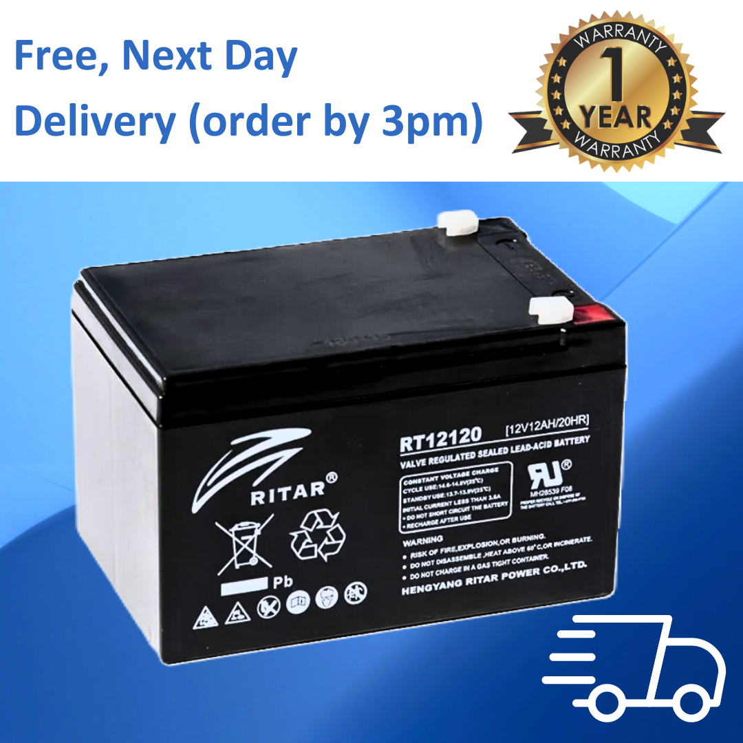 12v 12ah Rechargeable Battery - Replacement for 6FM12 6FM10 6-FM-10 & 6 ...
