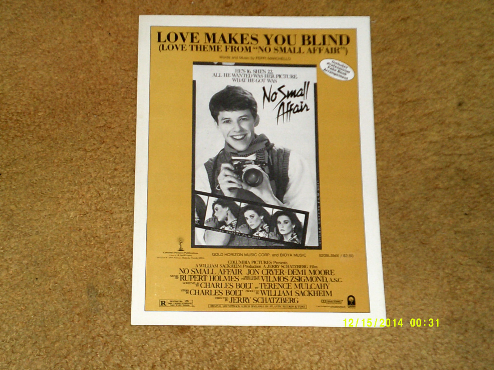 FIONA, Peppi Marchello sheet music Love Makes You Blind--NO SMALL ...