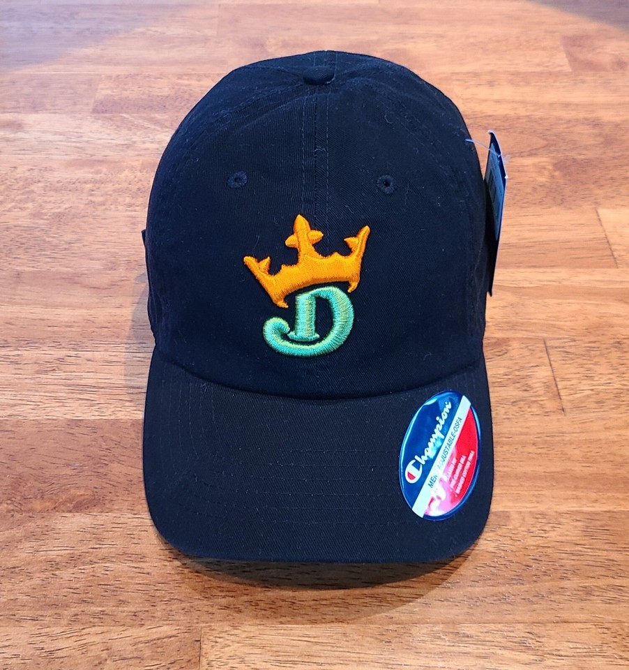 New! Champion Brand DraftKings 3D Embroidered Logo Cap Hat Black Sport ...