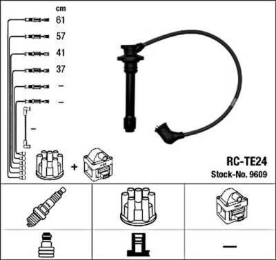NGK Ignition Cable Kit Blue For TOYOTA Carina E II Celica 87-97 90919 ...