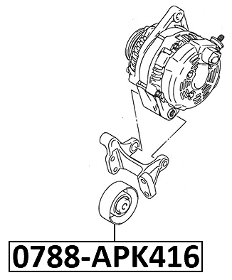 Pulley Idler OEM 17530-50M00 Febest 0788-APK416 for sale online | eBay